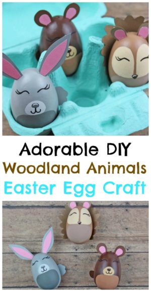 Adorable and Easy Woodland Animals Easter Egg Craft!