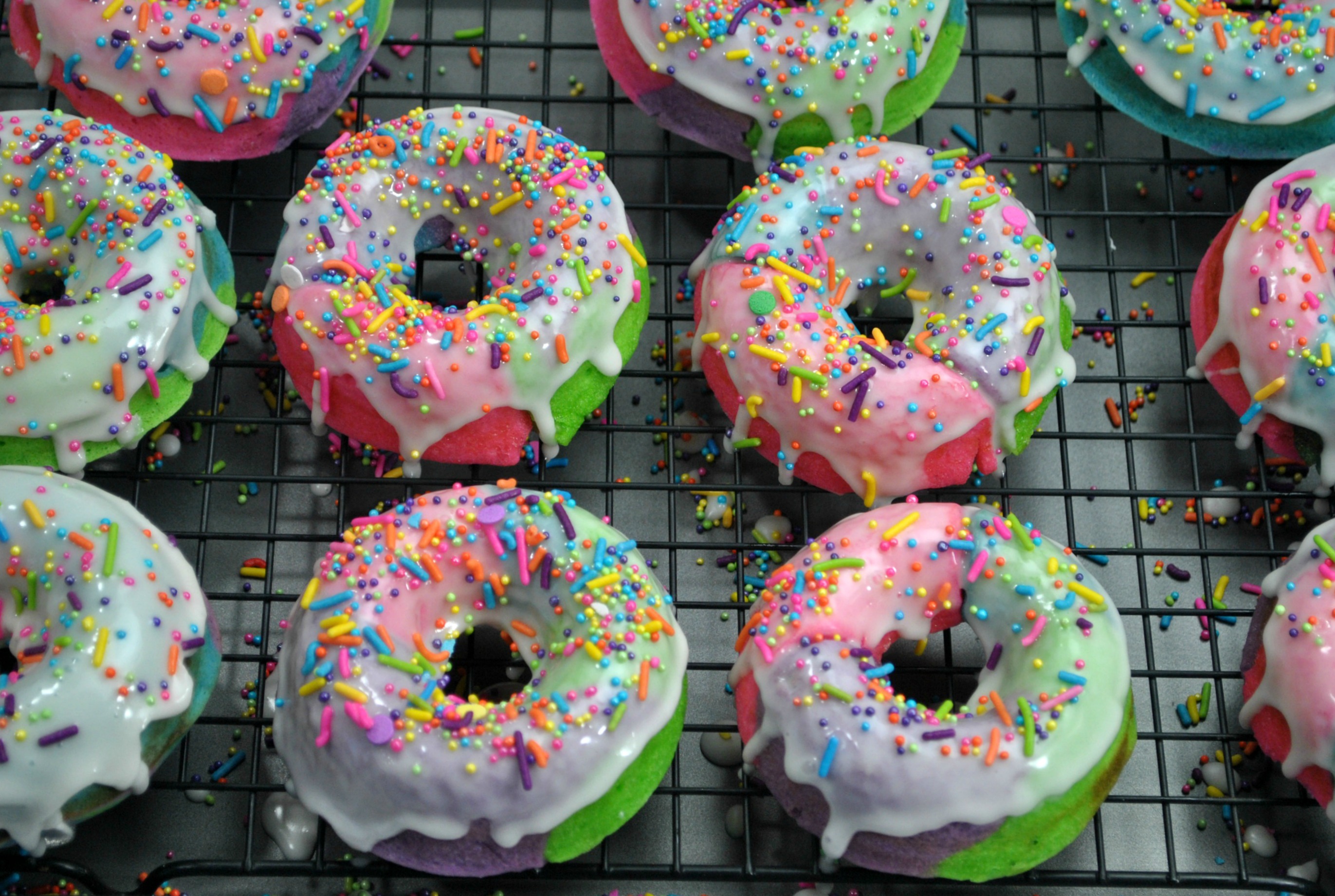 Beautiful Rainbow Sprinkle Unicorn Donuts Recipe