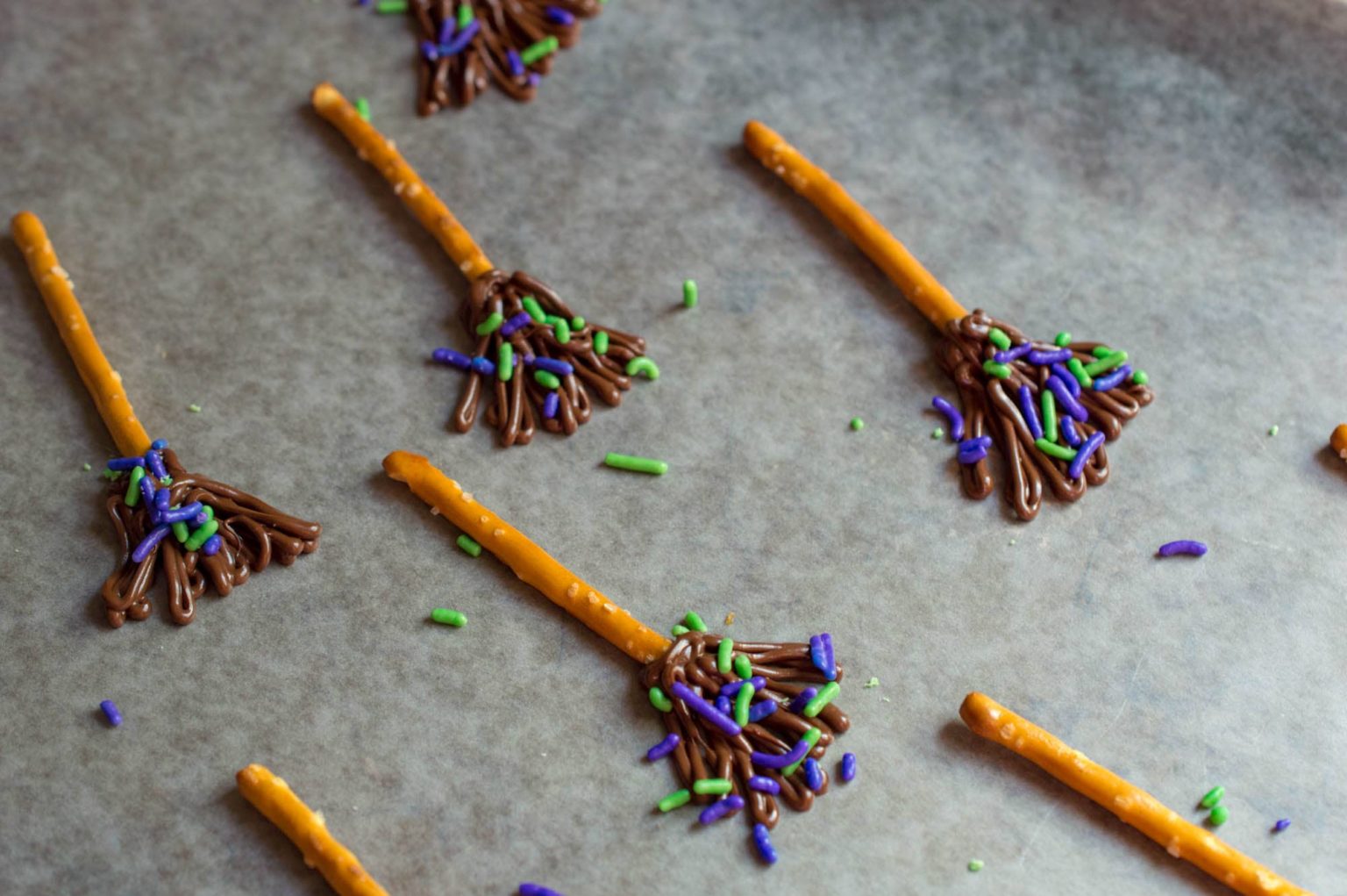 Witches Broom Pretzels Recipe - Halloween Snack Idea