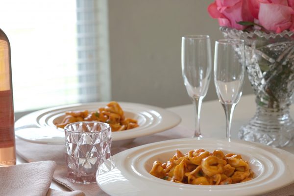 Creamy Tortellini with Rosa Sauce Recipe for Valentine's Day Dinner