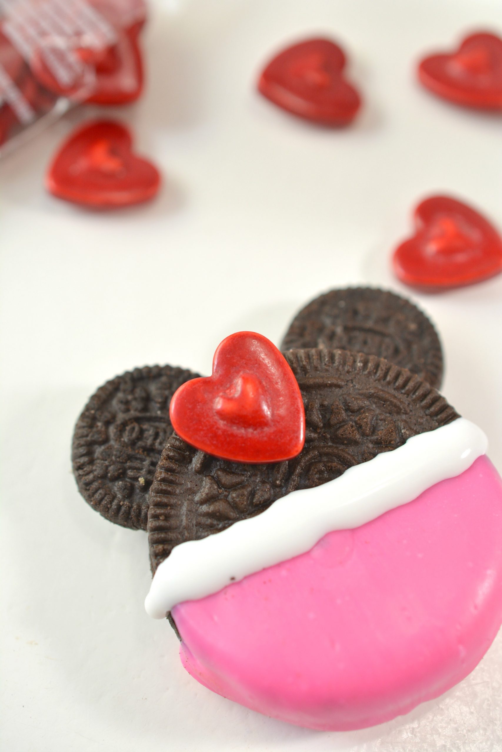 Mickey and Minnie Decorated Oreo Cookie Recipe for Valentine’s Day