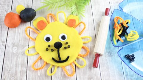 Easy DIY Playdough Recipe and Lion Creation Fun
