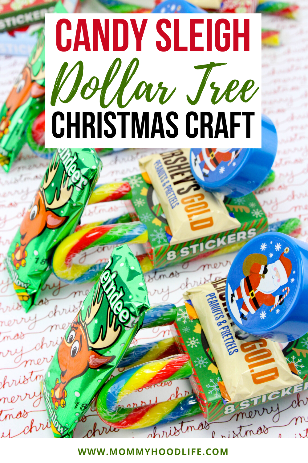 Candy Santa’s Sleigh Dollar Tree Christmas Craft for Kids