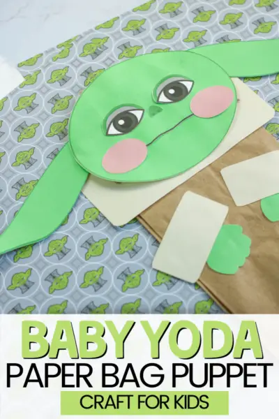 Baby Yoda Paper Bag Puppet - Easy Star Wars Craft for Kids